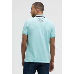 CAMP DAVID Herren Poloshirt, blau, Gr. S, bedruckt, bestickt, Piqu&eacute;, Material: 100% Baumwolle, Shirts, aus Baumwolle
