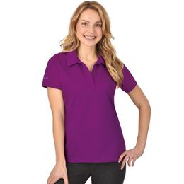 TRIGEMA Damen Poloshirt "TRIGEMA Poloshirt ohne Knopfleiste", lila, Basic, Gr. XS, 100% Baumwolle, Shirts