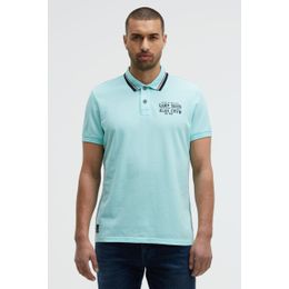 CAMP DAVID Herren Poloshirt, blau, Gr. S, bedruckt, bestickt, Piqu&eacute;, Material: 100% Baumwolle, Shirts, aus Baumwolle