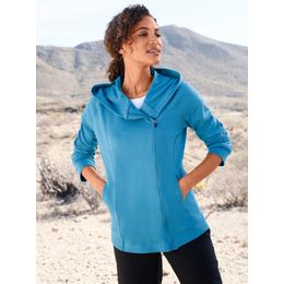 Catamaran Damen Shirtjacke "Sweatjacke", blau, Gr. 36, unifarben, 60% Baumwolle, 40% Polyester, Shirts