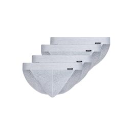 Skiny Herren Slip "Slip 4er Pack", Gr. S, grau, Obermaterial: 100% Baumwolle CO., Unterhosen