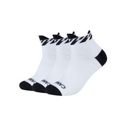 Camano Herren Sportsocken "function", Gr. 39, weiß, Materialmix, unifarben mit Farbeinsatz, Socken, mit kontrastfarbener Zehenpartie und Ferse