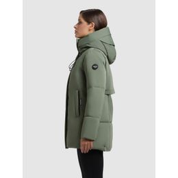 Khujo Damen Kurzmantel "Allap"gr&uuml;n, Basic, Gr. XL, Obermaterial: 55% Baumwolle, 45% Polyester. Innenfutter: 100% Nylon. Wattierung: 100% Polyester,