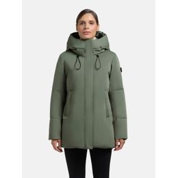 Khujo Damen Kurzmantel "Allap"gr&uuml;n, Basic, Gr. S, Obermaterial: 55% Baumwolle, 45% Polyester. Innenfutter: 100% Nylon. Wattierung: 100% Polyester,