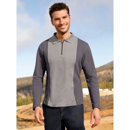 Catamaran Herren Poloshirt "Langarm-Poloshirt", grau, Gr. 48, 100% Baumwolle, Shirts