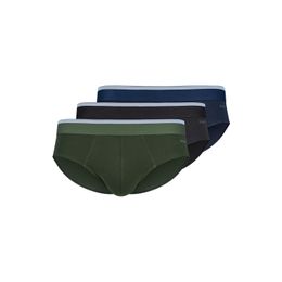 Skiny Herren Slip "Slip Brasil-Slips Cotton Multipack 3er Pack", Gr. S, bunt, Obermaterial: 95% Baumwolle CO. 5% Elasthan EL., Unterhosen