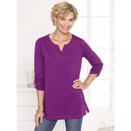 Classic Basics Damen Longshirt "Longshirt", lila, Gr. 42, unifarben, 100% Baumwolle, Shirts