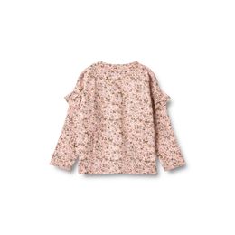 Wheat M&auml;dchen Longsleeve "Wheat T-shirt L/S Belinda", rosa, Gr. 116, gebl&uuml;mt, 95% Baumwolle, 5% Elasthan, Shirts