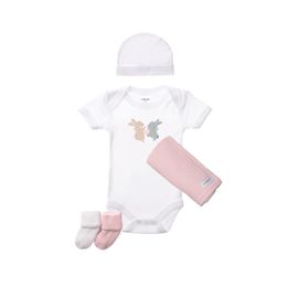 Liliput M&auml;dchen Erstausstattungspaket "Hase", rosa, Gr. 62, 100% Baumwolle, KOB Set-Artikel, mit niedlichem Print auf dem Body