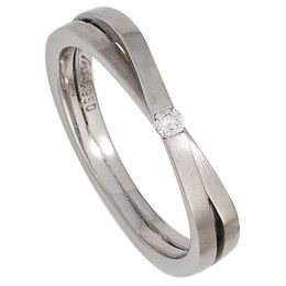 Jobo Damen Diamantring "Platinring", 58, SI = kleine Einschl&uuml;sse, Diamanten Platin 950platin 950, Diamanten, Platin 950, Fingerringe, 950 Platin matt