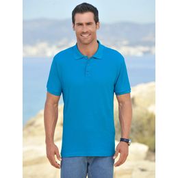 Herren Poloshirt "Poloshirt", blau, Gr. 7, Fruit of the Loom, unifarben, 100% Baumwolle, Shirts