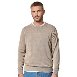 Strickpullover Casamoda "Casamoda Pullover uni", Herren, Gr. L, beige, 100% Baumwolle, Pullover Strickpullover