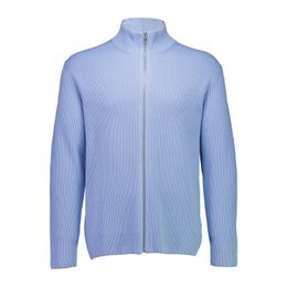 Cardigan LINDBERGH "LINDBERGH Cardigan", Herren, Gr. L, soft blau, Obermaterial: 80% Baumwolle, 20% Polyester, Strickjacken