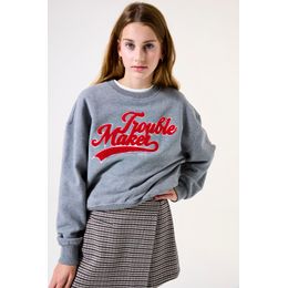 Garcia Kinder Sweaterdunkelgrau melee, Gr. 164, bedruckt, meliert, Sweatware, Obermaterial: 80% Baumwolle, 20% Polyester, Sweatshirts, mit Print for