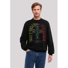 F4NT4STIC Herren Sweatshirt "Guns N' Roses Skull Rock Band Merch", schwarz, Gr. XXL, Obermaterial: 80% Baumwolle, 20% Polyester, Sweatshirts, Premium