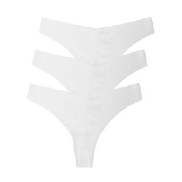Nina von C. Damen String "3er Pack Damen String Secret Soft & Shape", Gr. M, wei&szlig;, Stoff, Obermaterial: 86% Polyamid PA. 14% Elasthan EL., Unterhosen