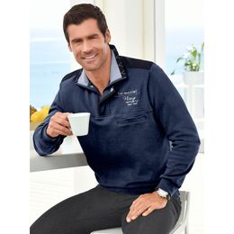Marco Donati Herren Poloshirt "Langarm-Shirt", blau, Gr. 52, unifarben, 100% Baumwolle, Shirts