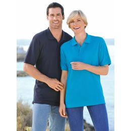 Herren Poloshirt "Poloshirt", blau, Gr. 7, Fruit of the Loom, unifarben, 100% Baumwolle, Shirts