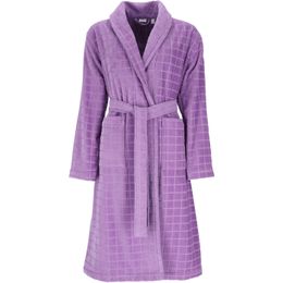 Damenbademantel Esprit, L:110cm, lila, Webvelours, Hausm&auml;ntel, "Mosaic, ideal f&uuml;r Sauna & Spa, Hotelbademantel, Morgenmantel"