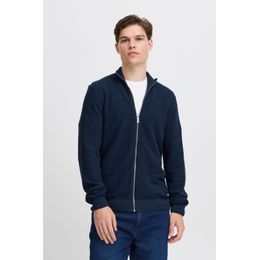 Blend Herren Strickjacke "BHPullover", blau, Basic, Gr. XL, unifarben, Web, 100% Baumwolle, Strickjacken, Stilvolle Strickjacke mit Rei&szlig;verschluss