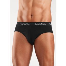 Herren Hipster "CK HIP BRIEF 3PK", Calvin Klein Underwear, Gr. XL, schwarz, Jersey, Obermaterial: 95% Baumwolle, 5% Elasthan, unifarben, Unterhosen,
