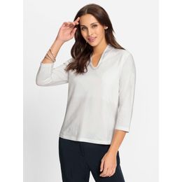 Lady Damen V-Shirt "V-Shirt", wei&szlig;, Gr. 36, unifarben, 95% Baumwolle, 5% Elasthan, Shirts
