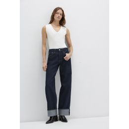 Weite Jeans Mavi "SANDRA", Damen, Gr. 27, L&auml;nge 30, rinse denim, 92% Baumwolle, 7% Polyester, 1% Elasthan, weit normal, Jeans, Cuffed Wide Leg