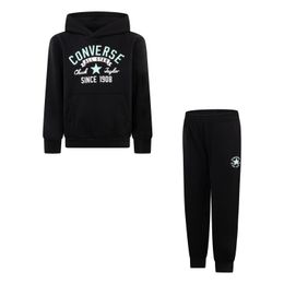 Converse Jungen Jogginganzug "CNVB RETRO REMIX FT PO JOGGER", schwarz, Gr. 104, Obermaterial: 60% Baumwolle, 40% Polyester, Sportanz&uuml;ge, f&uuml;r Kinder