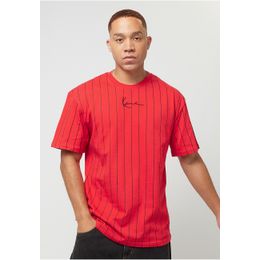 Karl Kani Damen T-Shirt "Karl Kani Small Signature Essential Pinstripe Tee"rot, Gr. XS, gestreift, 100% Baumwolle, Shirts