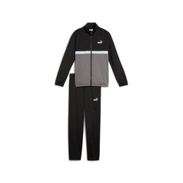 Puma Jungen Trainingsanzug "POLY COLORBLOCK SUIT B", schwarz, Gr. 152, bedruckt, Trikot, Obermaterial: 100% Polyester, Sportanzüge