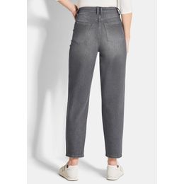 GOLDNER Damen Stretch-Jeans "Kurzgr&ouml;&szlig;e Mom-Jeans SARA mit Formbund", grau, Gr. 24, Obermaterial: 98% Baumwolle CO. 2% Elasthan EL., Jeans, Mit