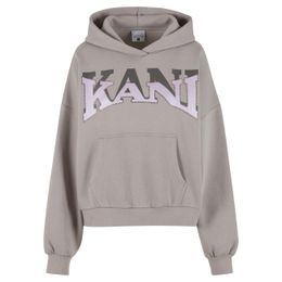 Karl Kani Damen Kapuzenpullover "Karl Kani KK Woven Signature Glitter Os Hoodie"grau, Gr. L, mehrfarbig, 80% Baumwolle, 20% Polyester, Pullover
