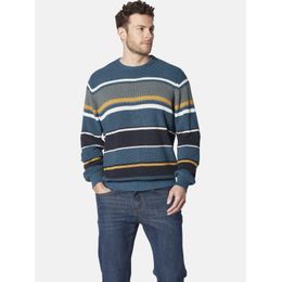 Babista Herren Rundhalspullover "Pullover TORIVARA", blau, Gr. L, gestreift, Obermaterial: 55% Polyacryl PAN. 45% Baumwolle CO., Pullover, mit