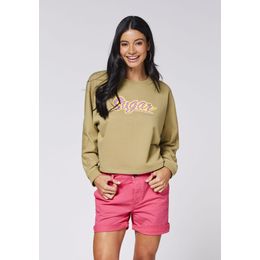 Chiemsee Damen Sweater, gr&uuml;n, Gr. XL, 88% Baumwolle, 12% Polyester, Sweatshirts