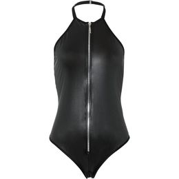 bonprix Damen Body, Gr. 40, schwarz, Obermaterial: 100% Polyester, Bodys, Stringbody ouvert aus Wetlook