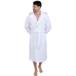 WEWO-Fashion Unisex-Bademantel WEWO FASHION, L:125cm, weiß, Frottier, Hausmäntel, "3004, ideal für Sauna & Spa, Hotelbademantel, Morgenmantel", klassisch elegant