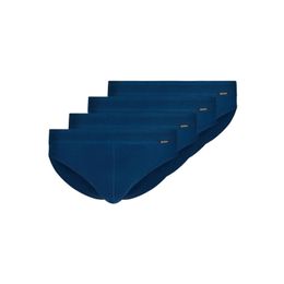 Skiny Herren Slip "Slip 4er Pack", Gr. M, blau, Obermaterial: 100% Baumwolle CO., Unterhosen