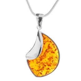OSTSEE-SCHMUCK Damen Kette mit Anh&auml;nger "OSTSEE-SCHMUCK Kette mit Anh&auml;nger Jula 37 mm", 42cm, Silber 925 (Sterlingsilber), L: 42, silber, Silber 925