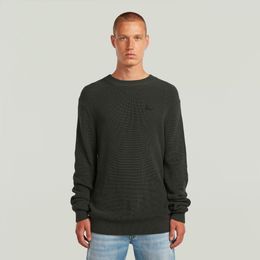G-Star Raw Strickpullover G-STAR, Herren, Gr. M, cloack, Strick, Obermaterial: 100% Baumwolle, unifarben, normal, Rundhals, Rippb&uuml;ndchen, Pullover Strickpullover, mit Rundhals