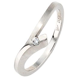 Diamantring Jobo "Platinring" Gr. 54, platin 950, Fingerringe, Damen, 54, SI = kleine Einschl&uuml;sse, Diamanten Platin 950, Diamanten, Platin 950, Diamantring, 950 Platin teil matt mit Diamant