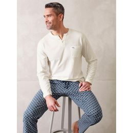 w&auml;schepur W&Auml;SCHEPUR Herren Pyjamaoberteil "Schlafanzug-Shirt", Gr. 48, beige, 100% Baumwolle, unifarben, Shirts