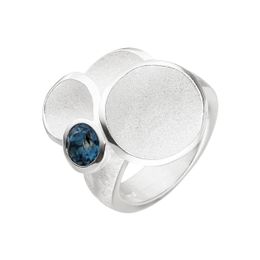 Jobo Damen Silberring "Ring Damenring eismatt", 54, Silber 925 (Sterlingsilber), blau, Silber 925 (Sterlingsilber), Fingerringe, 925 Silber mit