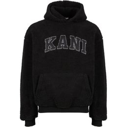 Karl Kani Herren Kapuzensweatshirt "Karl Kani Karl Kani Serif Teddy Hoodie"schwarz, Gr. XXL, 80% Baumwolle, 20% Polyester, Sweatshirts
