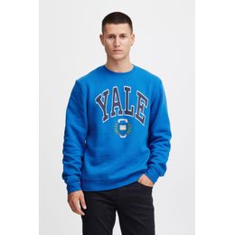 Blend Herren Longpullover "BHSweatshirt", blau, Gr. L, bedruckt, Sweatware, 60% Baumwolle, 40% Polyester, Pullover, Klassischer Sweatpullover mit