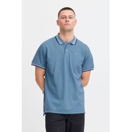 Blend Herren Poloshirt "BHELMO"copen blau, Basic, Gr. S, gestreift, Feinstrick, 100% Baumwolle, Shirts, Klassisches Poloshirt mit Stickerei