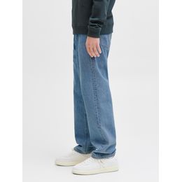 Jack & Jones Kinder Relax-fit-Jeans "JJICHRIS JJORIGINAL SQ 267 JNR", blau, Gr. 128, JACK & JONES JUNIOR, Abriebeffekte, Denim/Jeans, Obermaterial: 100%