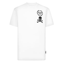 T-Shirt Philipp Plein "Skull&Bones", Jungen, Gr. L, 01, weiß, Obermaterial: 100% Baumwolle, Shirts T-Shirt