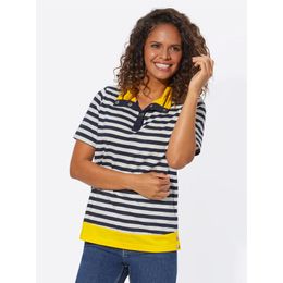 Casual Looks Damen Kurzarmshirt "Shirt", bunt, Gr. 38, gemustert, gestreift, mehrfarbig, 100% Baumwolle, Shirts