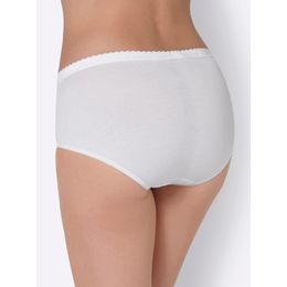 Sloggi Damen Taillenslip, Gr. 46, weiß, 95% Baumwolle, 5% Elasthan, Spitze:9% Elasthan, 20% Baumwolle, 71% Polyamid, Unterhosen