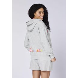 Chiemsee Damen Kapuzensweatjacke, grau, Gr. XS, 90% Baumwolle, 10% Viskose, Sweatjacken